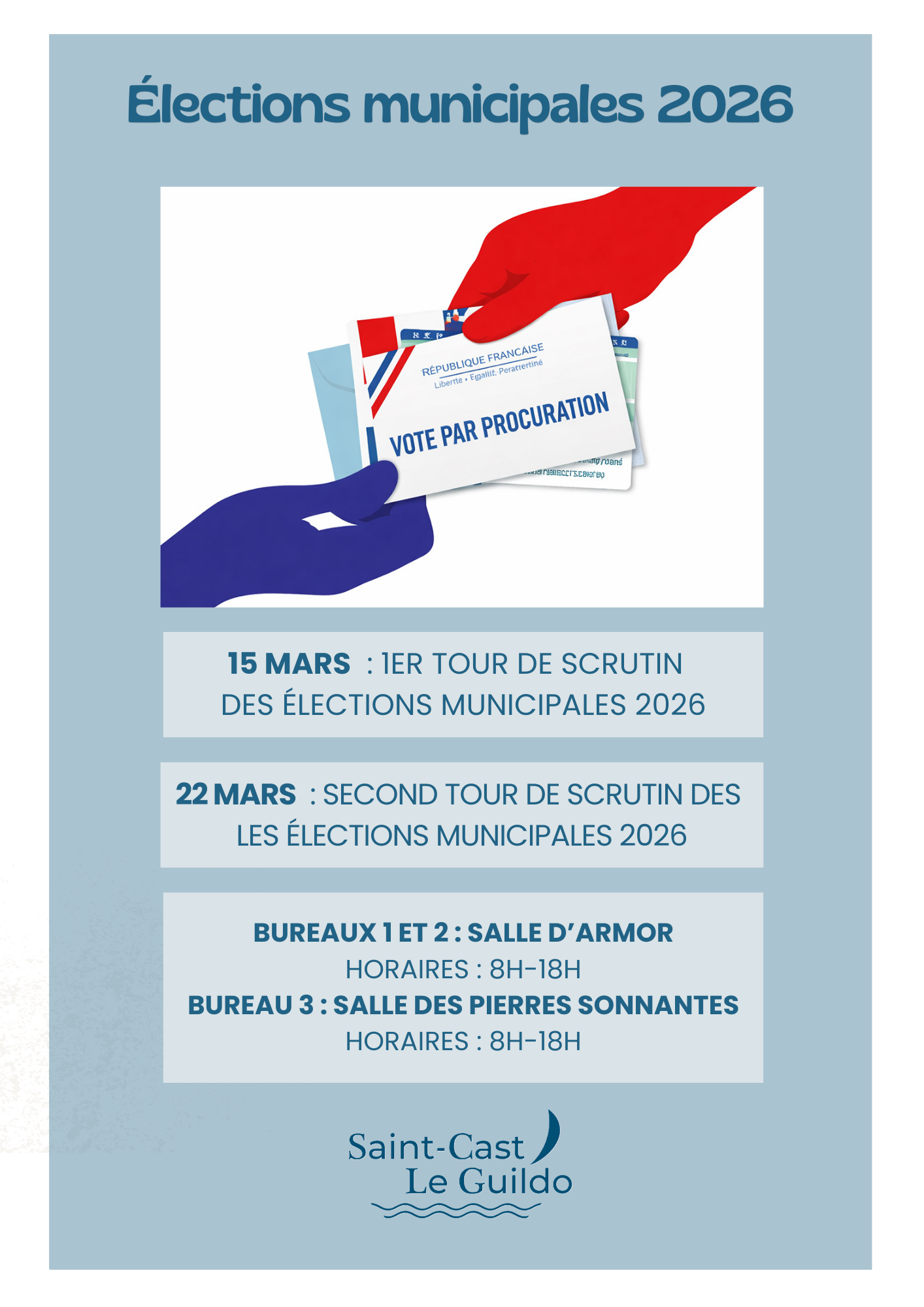 ÉLECTIONS MUNICIPALES 15 ET 22 MARS 2026 - LE VOTE PAR PROCURATION ...